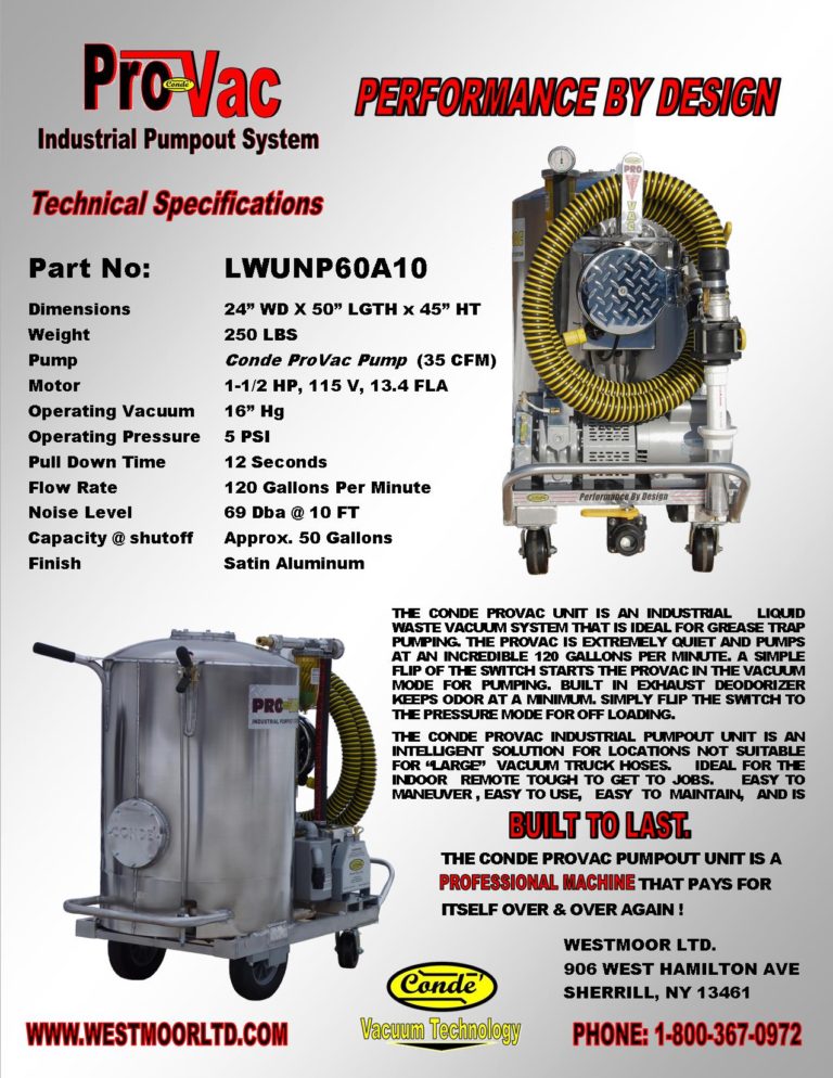 Condé ProVac Pump Out System | Westmoor, Ltd.